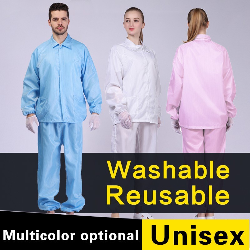 in stock PPE Coverall Washable Clean Room Suit Split Overalls 2 in 1 ...