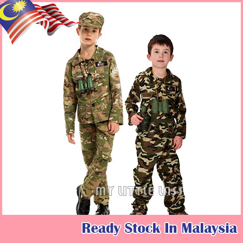 MYLITTLELASS Children Army Role Play Occupation Pretend Play Costume ...