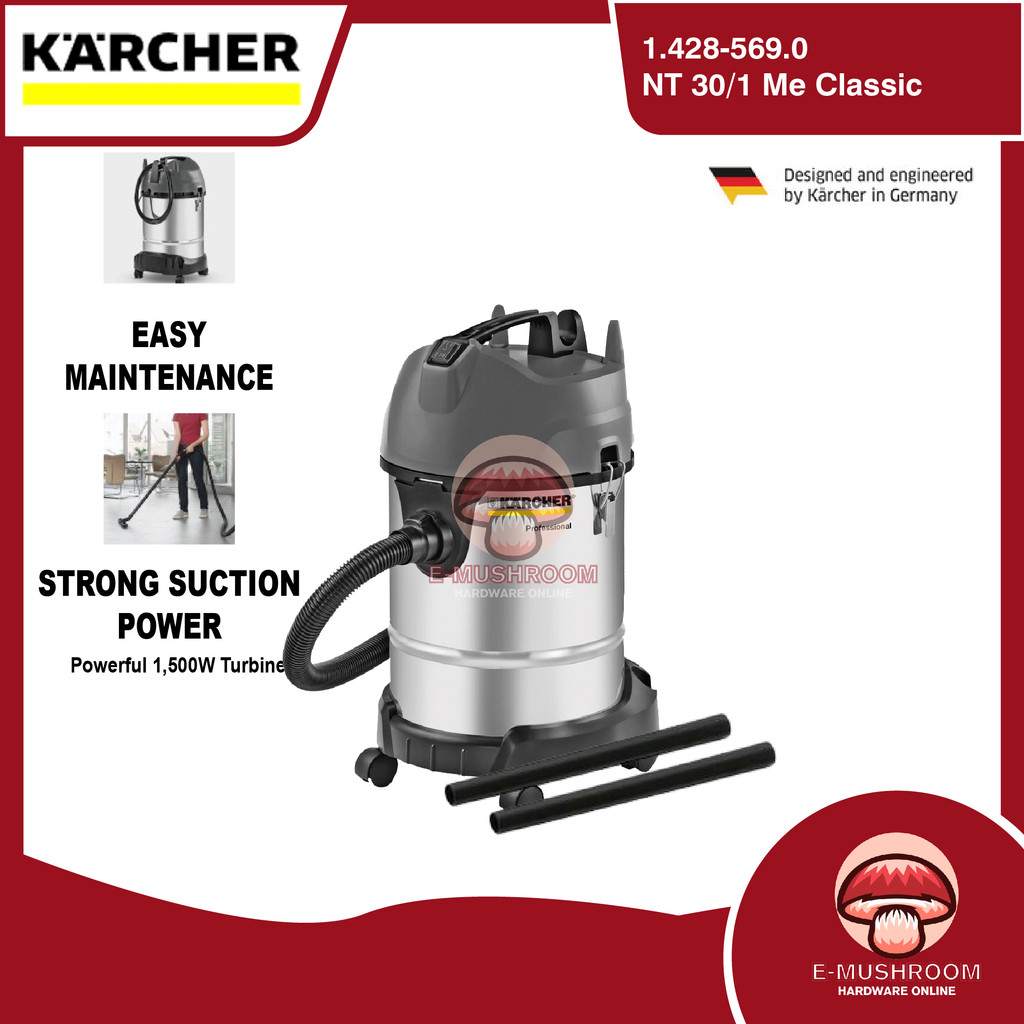 Karcher Dry & Wet Vacuum Cleaner NT 30/1 Me Classic / Nt38/1 Vakium ...
