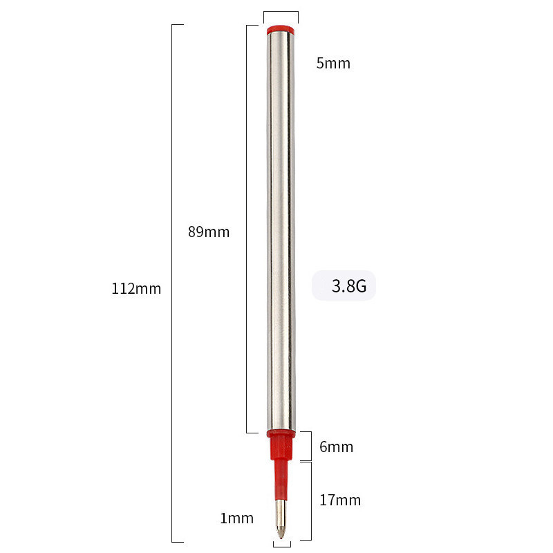 1Pc metal rotating ballpoint pen core, black blue red pen tip 1mm ...