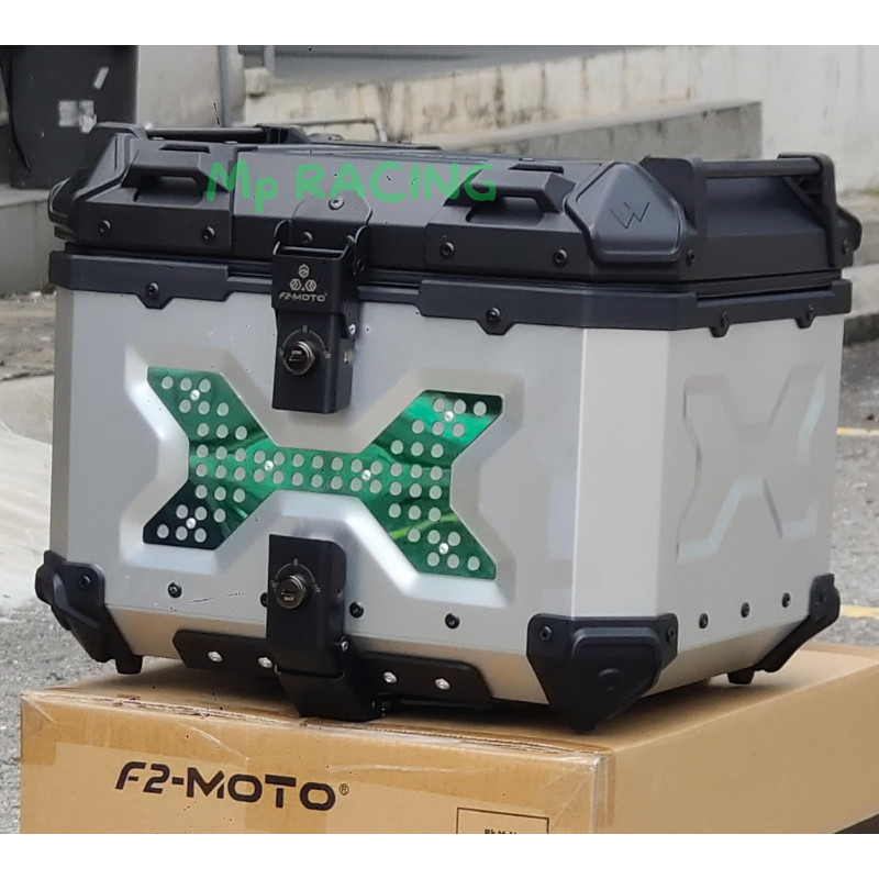 F2 Top Box 45L,Premium Grade,Logo X Chrome,Motorcycle Box,Alloy ...
