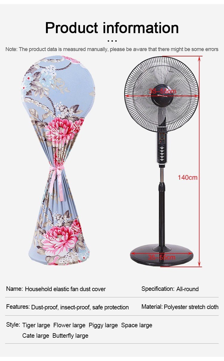 【Stretchable Easy Clean Design】 Elastic Dust Cover For Household Fans ...