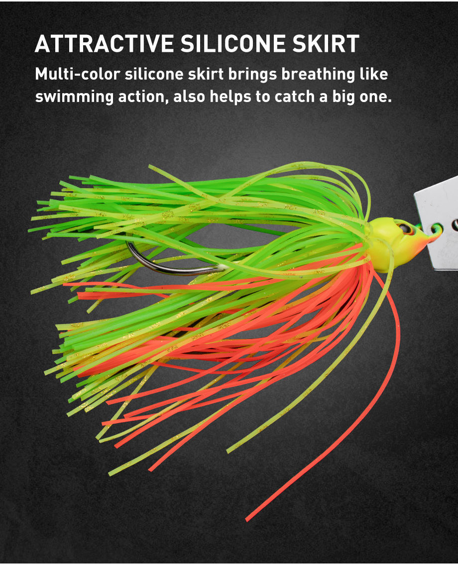 Spinner Bait Weedless Fishing Lure 7g 9g Buzzbait Chatter Bait Wobbler ...