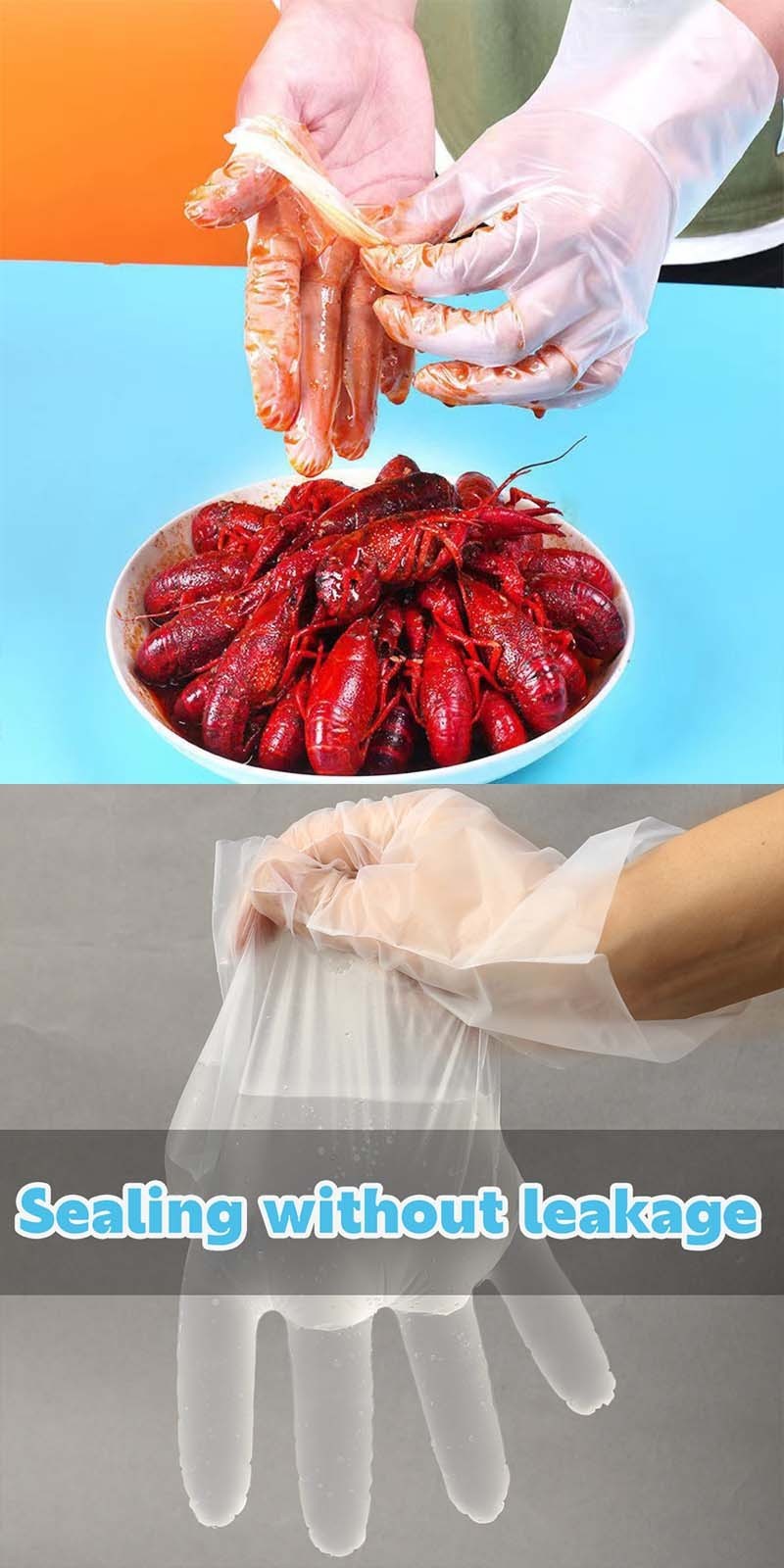 40Pcs/Pack TPE Disposable Gloves - Kitchen Food Handling Gloves - BBQ ...