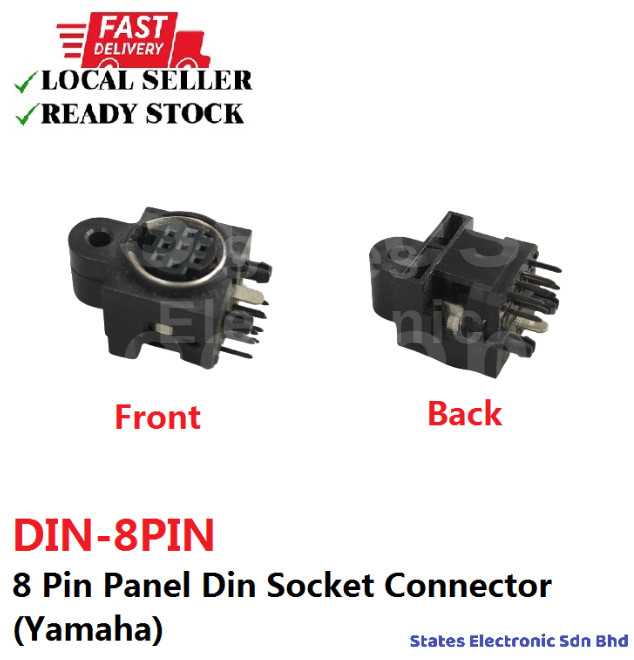 8 Pin Panel Din Socket Connector (Yamaha) | Shopee Malaysia