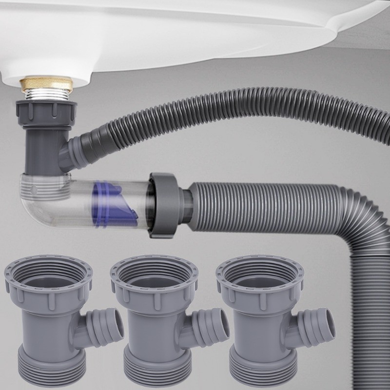 1/2Pcs Kitchen Sink Drain Adapters - Y-Shaped Basin Sewer Branch ...