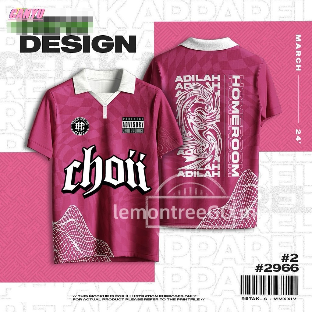 Baju Choii PINK Jersey Custom Name 2024 New Design Choii Original Baju ...
