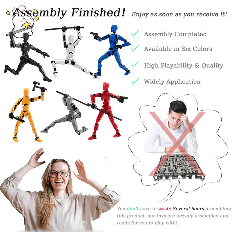 Lucky13 Action Figure Titan T13 Action Figure 3D Printed Multi-Jointed ...