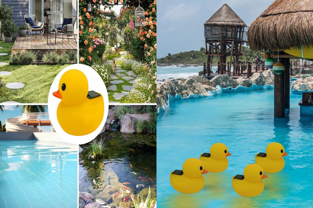 Durable Pool Lights Weatherproof Pool Lights Floating Solar Duck Pool ...