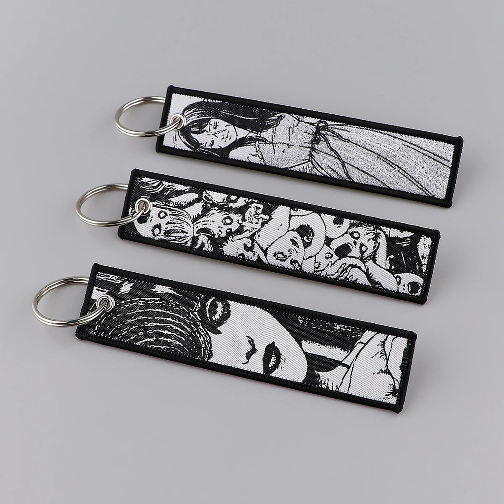 Horror Manga Key Ring Embroidery Key Fobs Holder Anime Women Keychain ...