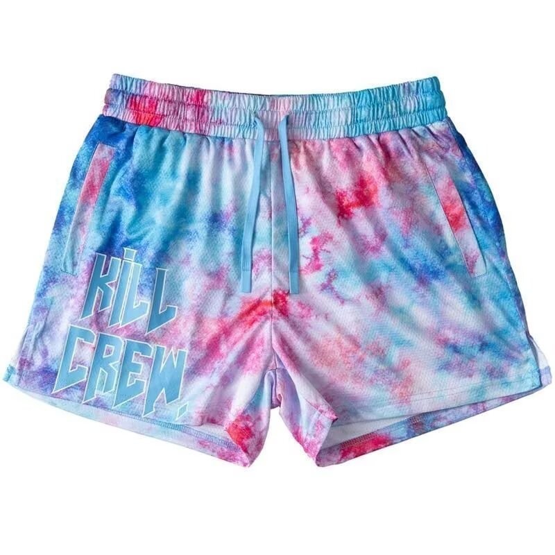 Men's American Street Style Colorful Printed Mesh Shorts Basketball ...