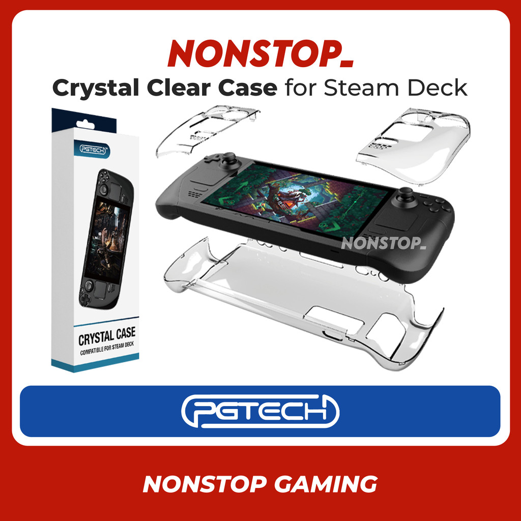 PGTECH Steam Deck SteamDeck Crystal Clear Case Hard Protective Cover GP ...