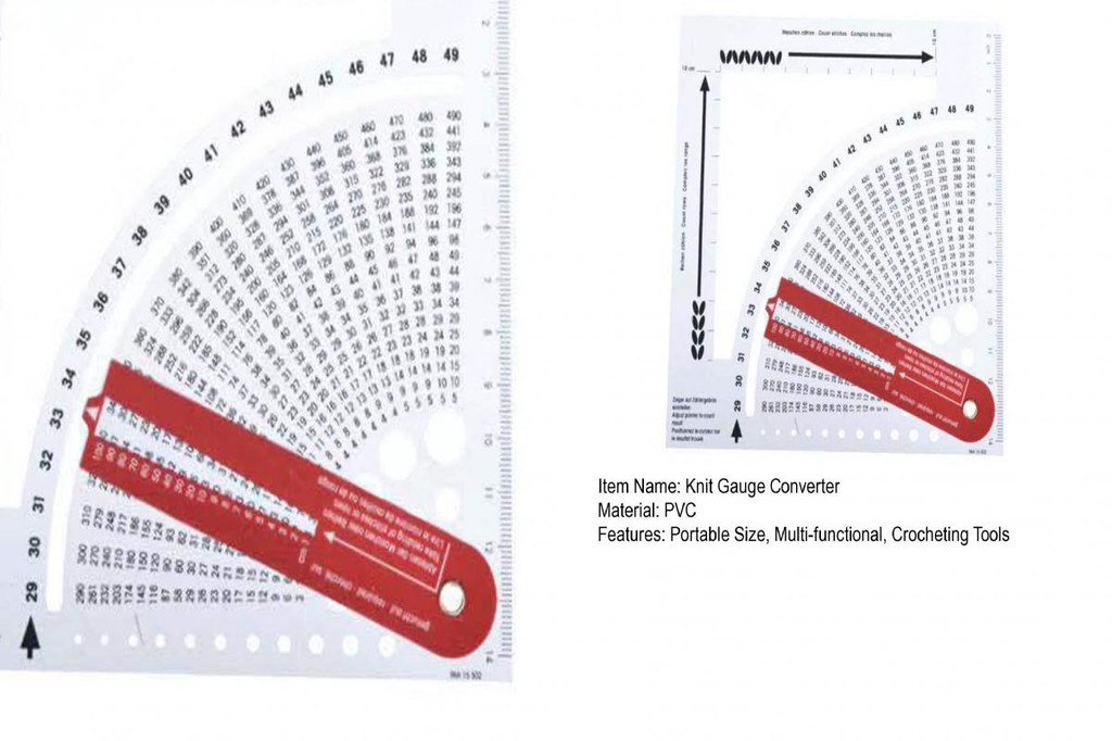 Knitting Density Ruler Needle Size Measurement Tool Multi-functional ...