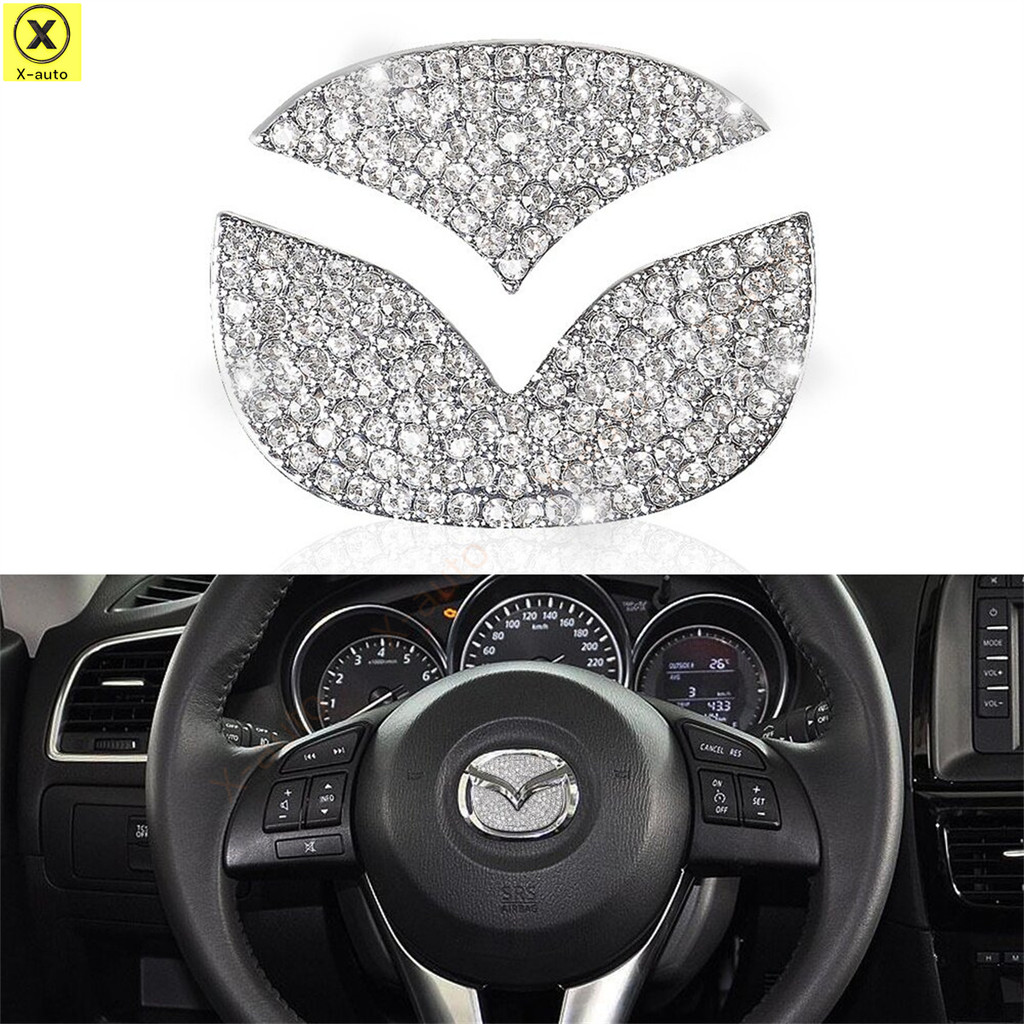 Sparkling Crystal Car Steering Wheel Badge - Luxurious Crystal Logo ...