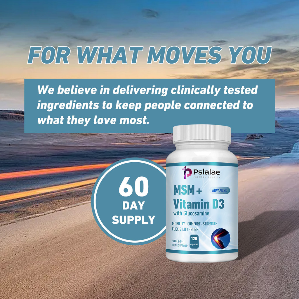 Pslalae MSM + Vitamin D3,a two-in-one bone support formula that ...