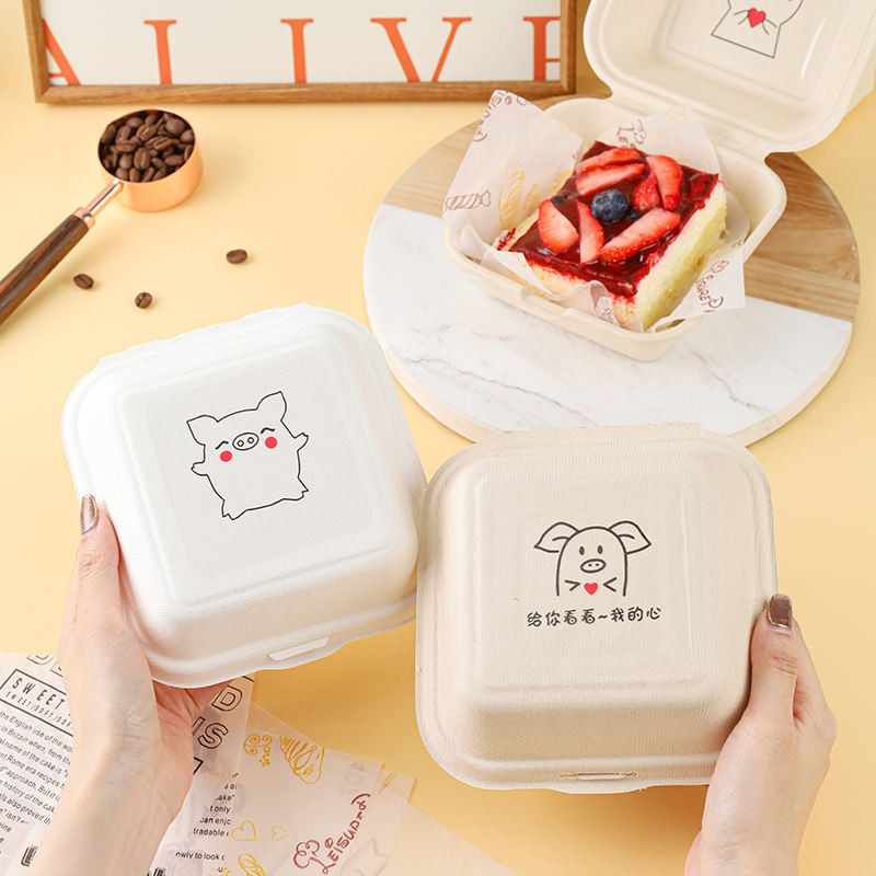 Disposable Picnic Bento Cake Box Hamburger Towel Roll Packing Box Xue ...