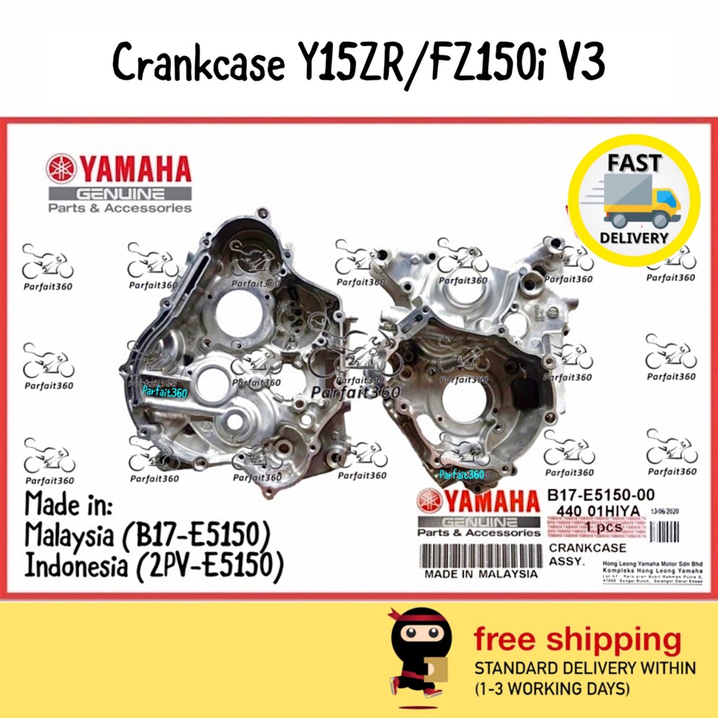 B17-E5150 Y15ZR / FZ150i V3 Crankcase Crank Case / Kulit Engine Enjin Tengah 100% HLY | Shopee ...