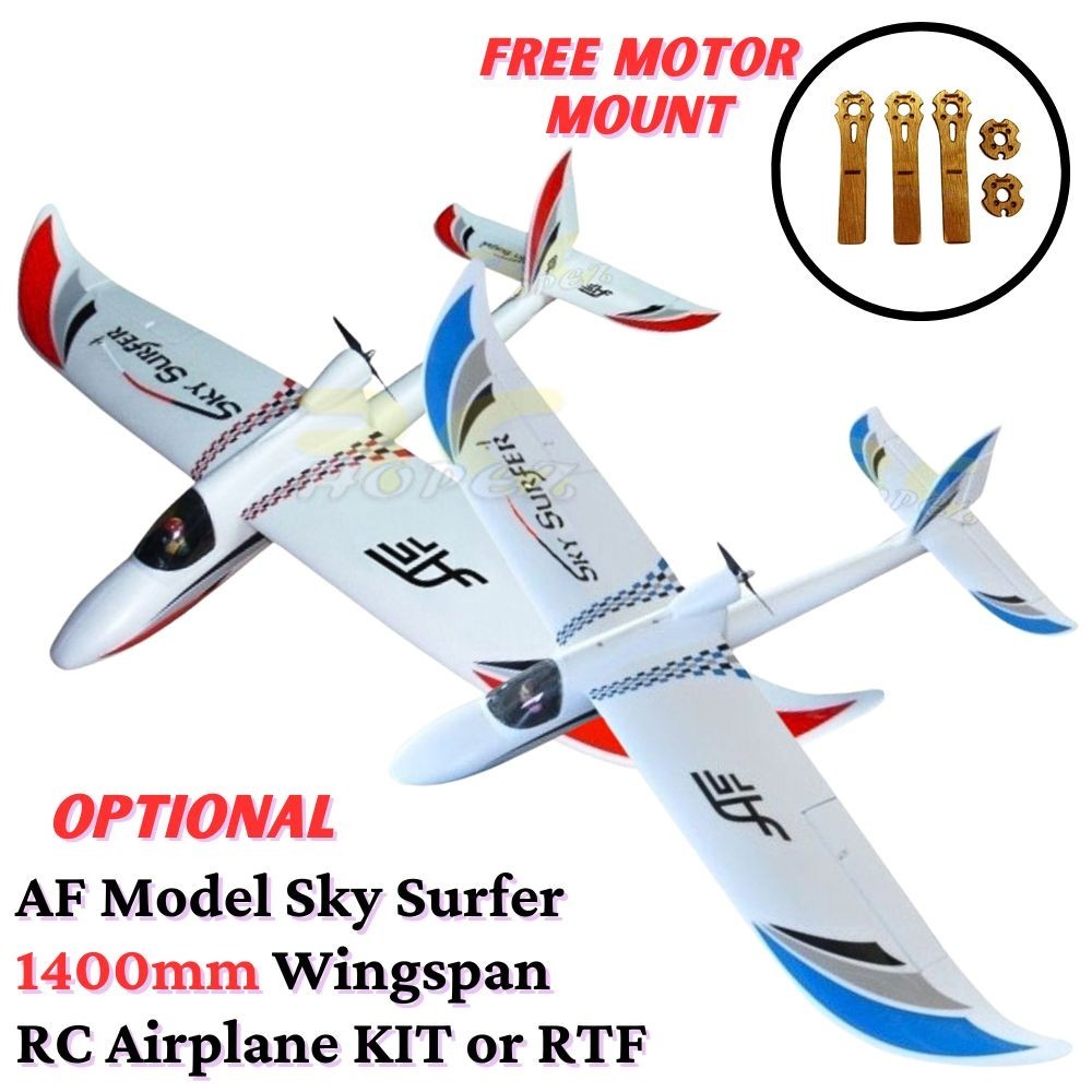 Sky Surfer RC Planes Glider 1400mm Wingspan Beginner Trainer FPV AF ...