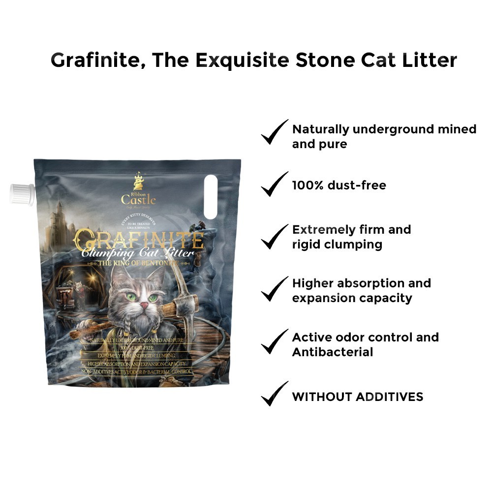POODEE GRAFINITE 4KG 100% Dust Free Premium Quality Clumping Volcanic ...