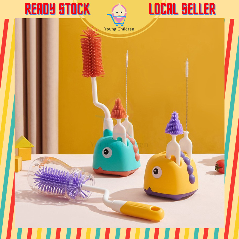 Bottle Cleaning Brush Bottle Brush Set Pencuci Botol Susu Berus Soft ...
