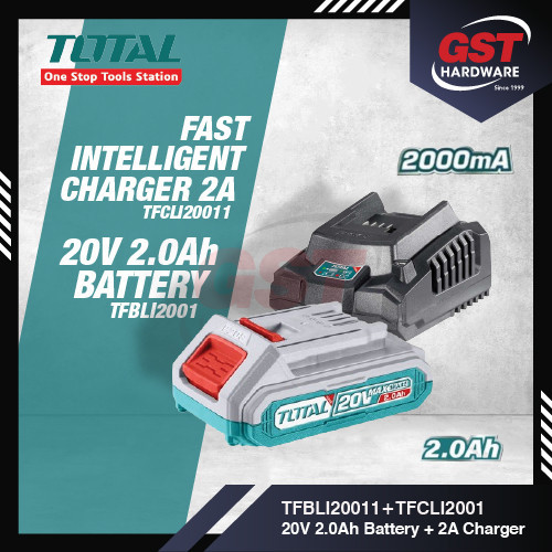 Total Battery 20V Li ion Battery 4.0Ah Battery TFBLI20021 Cordless ...