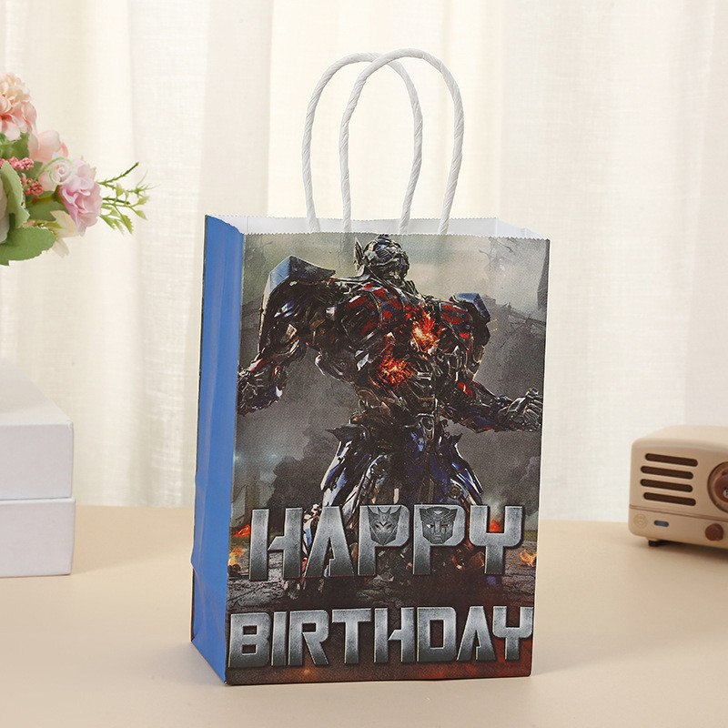 Transformers Gift Bag Candy Loot Bags Cartoon Optimus Prime Bumblebee ...
