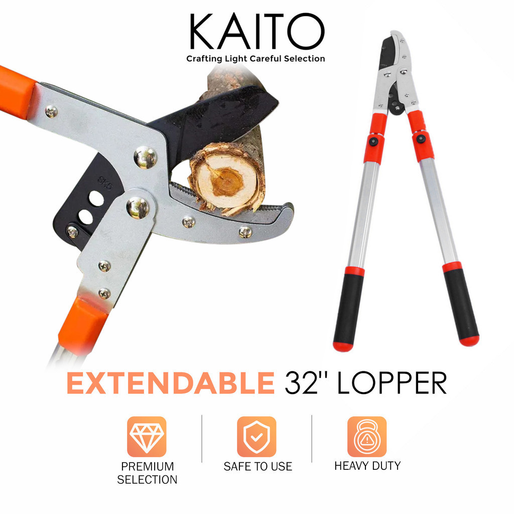 32" Extendable Loppers Pruning Shears Gardening Scissors Tree Cutter ...