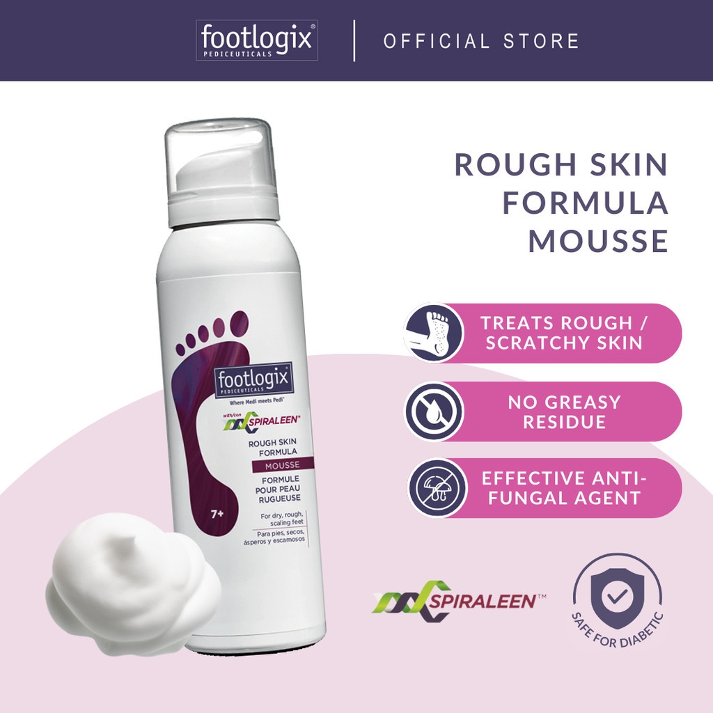 FOOTLOGIX Rough Skin Mousse Formula With Spiraleen #7+ - Foot Care ...