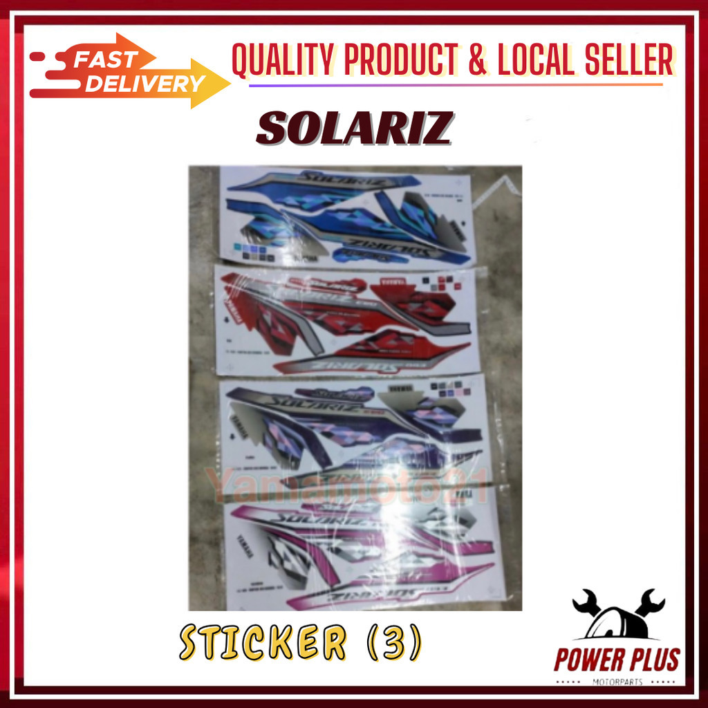 Stiker sticker body stripe cover set (3) yamaha ego solariz solaris ...