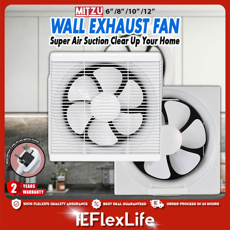 Exhaust Fan Mitzu Wall Mounted Fast Ventilation 2 Type Super Powerful ...