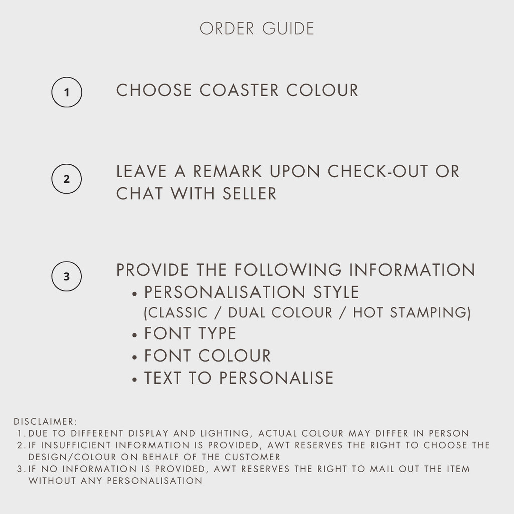 Personalised Customised Name Logo Leather Coffee Drink Coasters Place ...