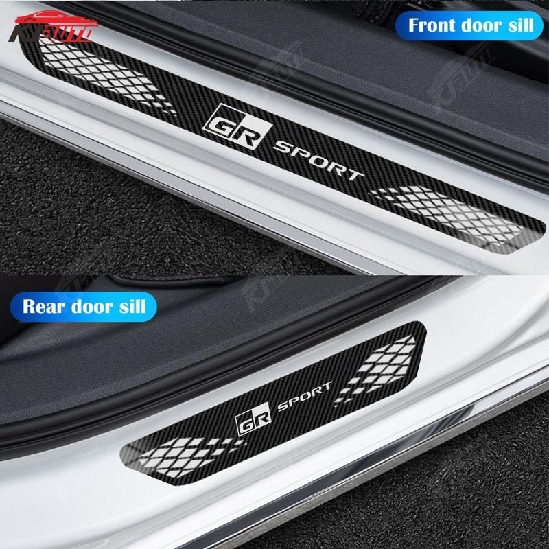 4pcs Toyota Harrier Car Stainless Steel Threshold Strip Car Door Sill ...