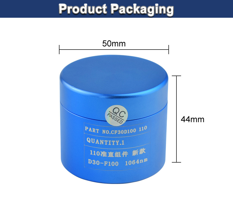 For BM110 0-3KW Collimating Focusing Lens D30 F100 F125 F150mm Focus ...