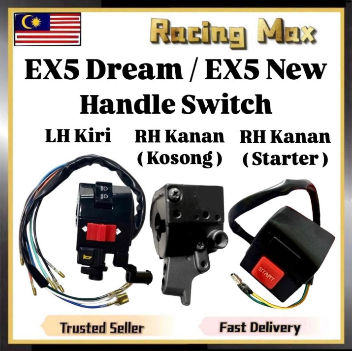 Honda EX5 Dream New Handle Switch LH Kiri RH Kanan Kosong / Starter ...
