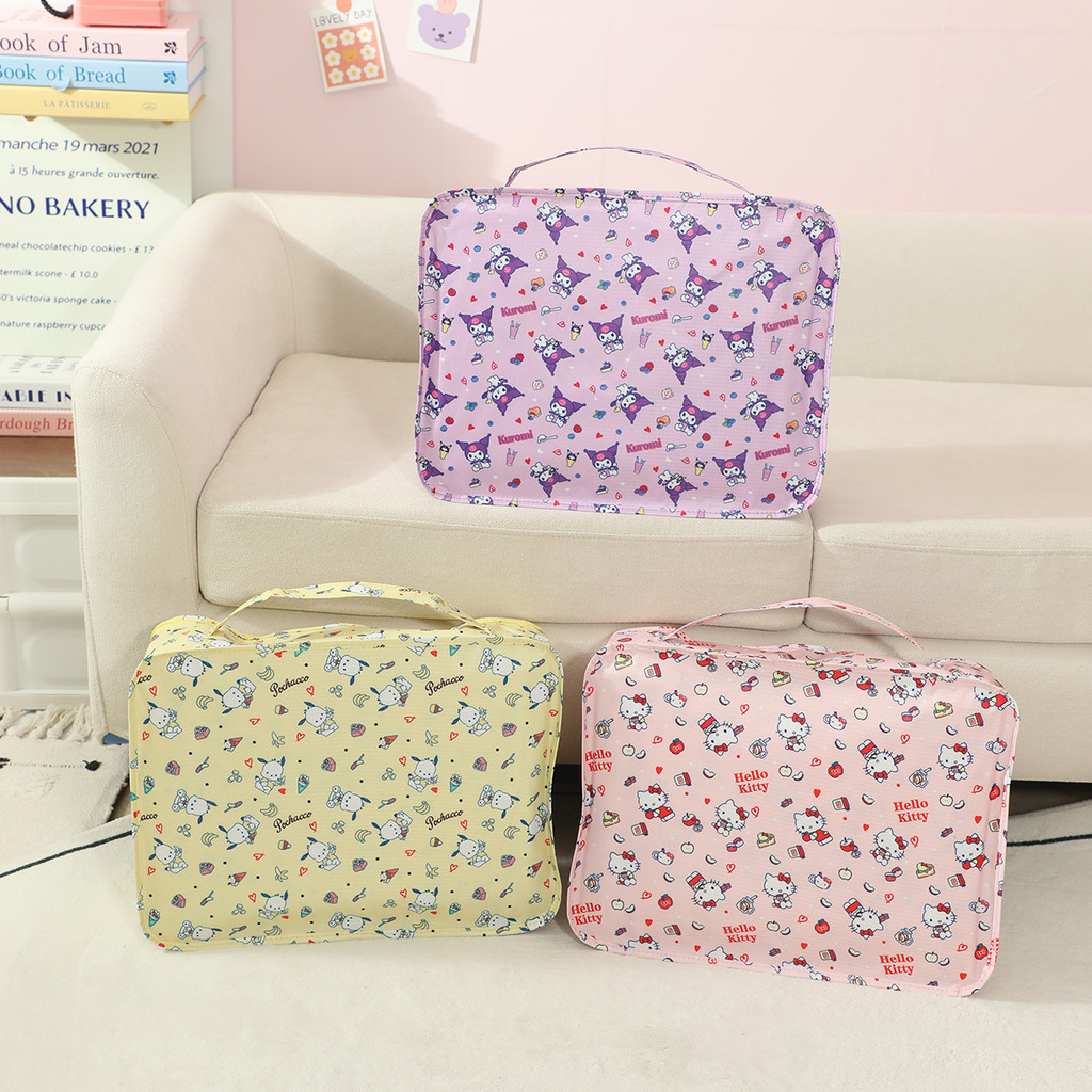 New Cartoon Kuromi Big-Eyed Frog Waterproof Travel Storage 6-Piece Set ...