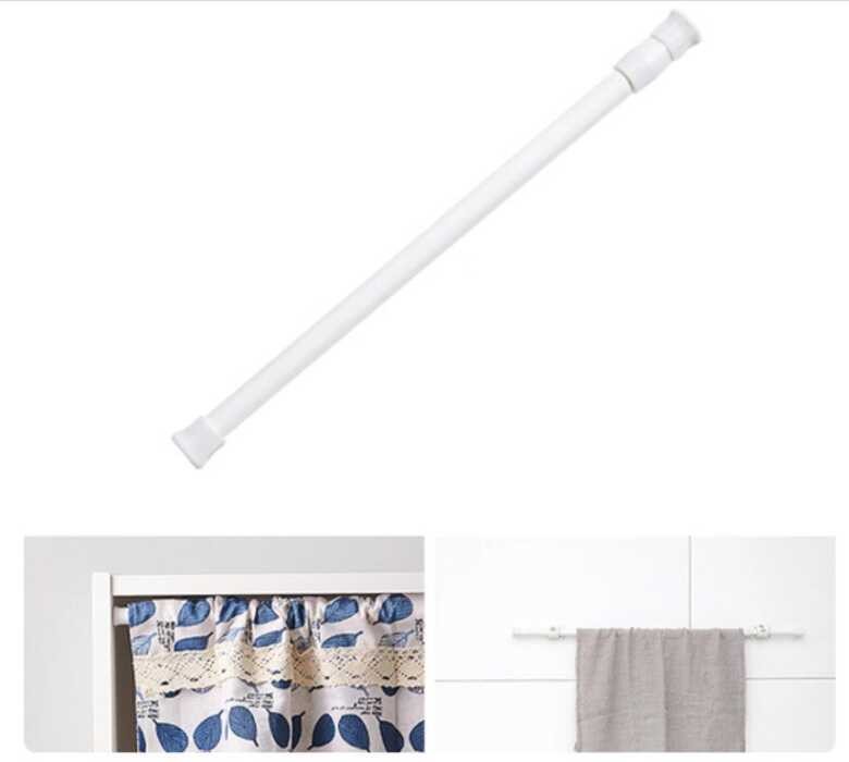 Non perforated retractable curtain rod, kitchen partition rod, wardrobe ...