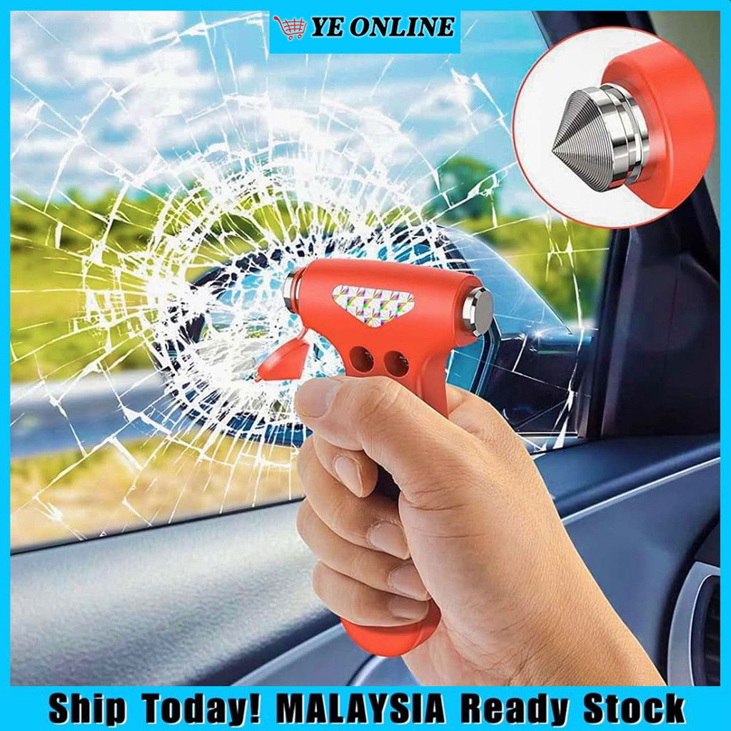 3 IN 1 Emergency Car Window Breaker Seat Belt Cutter Safety Hammer ...