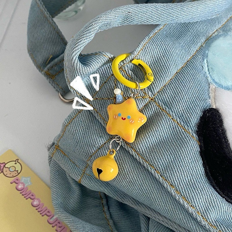 Cute Simple Stars Keyring Y2k Cute Pentagram Keychain Bag Pendant ...