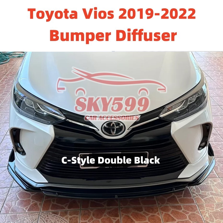 Toyota Vios 2019-2022 Front Bumper Diffuser Lip Wrap Angle Splitters ...