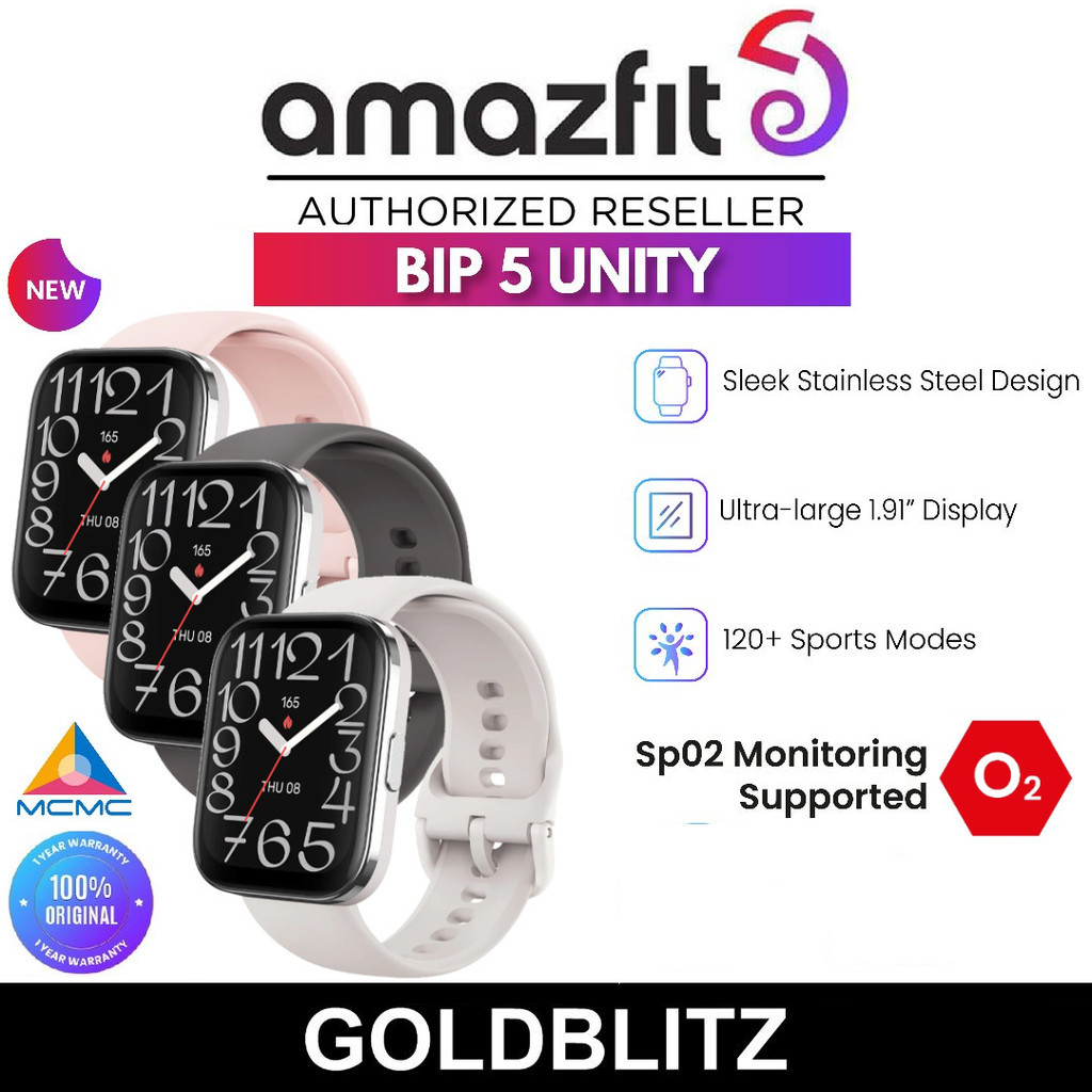 Amazfit Bip 5 Unity Smart Watch 1.91" Ultra Big Screen Bluetooth ...
