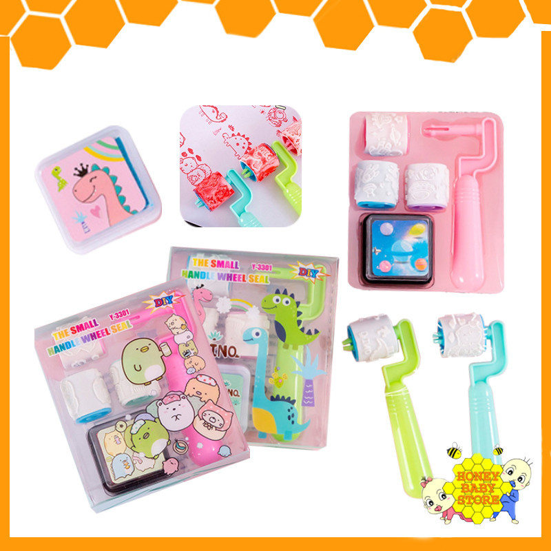 Children Cartoon Roller Seal Toys DIY Creative Cute Cartoon Roller ...