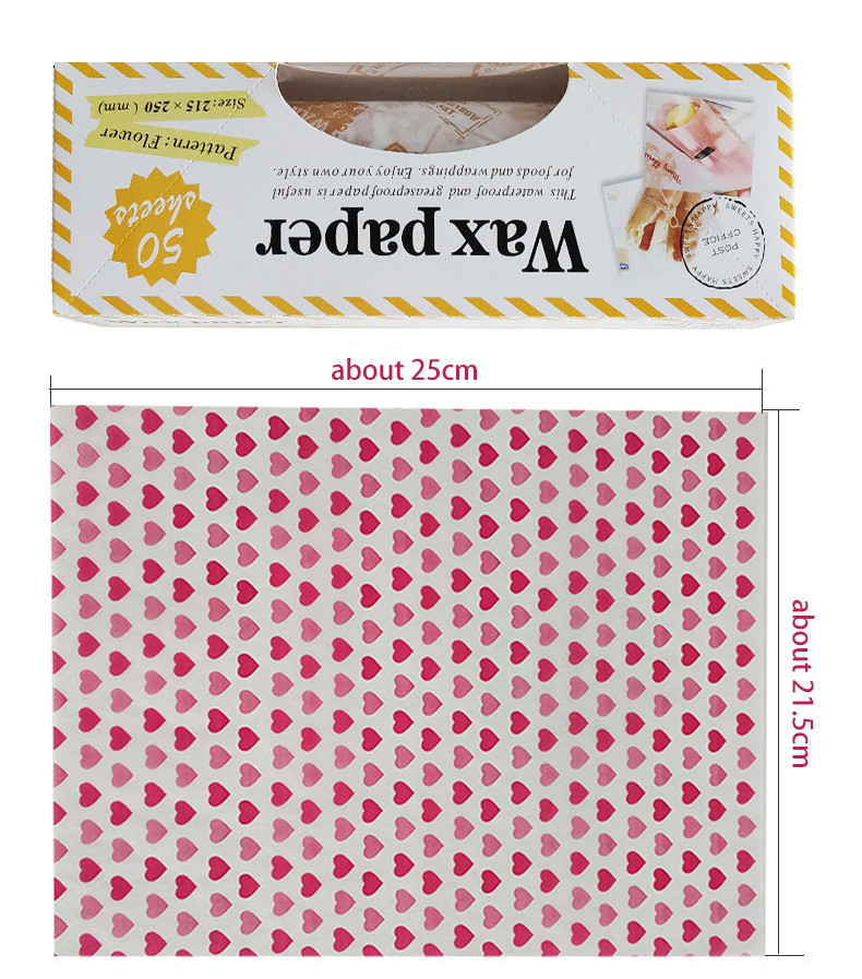 10Pcs/Lot Wax Paper Food Wrappers Wrapping Paper Food Grade Grease ...