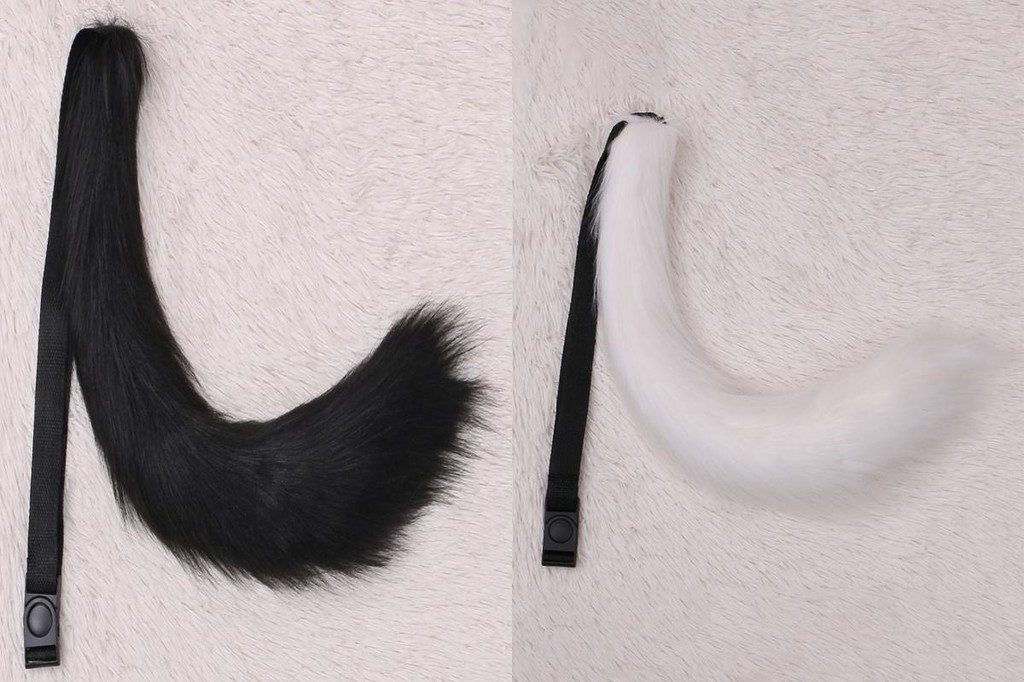 Faux Fox Tail Fake Cat Tail Soft Plush Fox Tail for Cosplay Adjustable ...