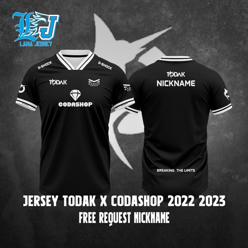 Jersey Team Todak X Codashop 2022 2023 NEW (free Custom Nickname ...