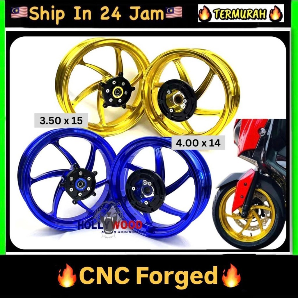 CNC Alloy Sport Rim Yamaha Xmax 250 Original Casting 6 Spoke Forged Rim ...