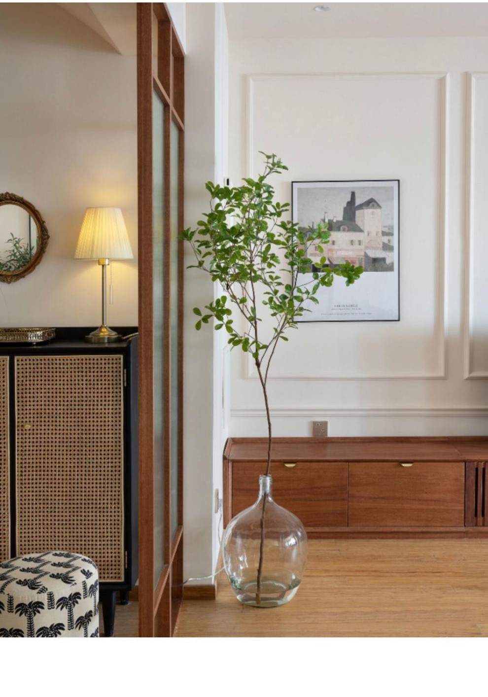 Screen Hallway Bedroom Block Solid Wood Glass Partition Living Room ...