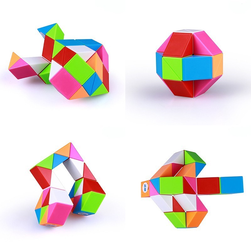 QiYi Magic Snake 24/36/48/60/72 Blocks Variety Magic Ruler Cube Puzzle ...