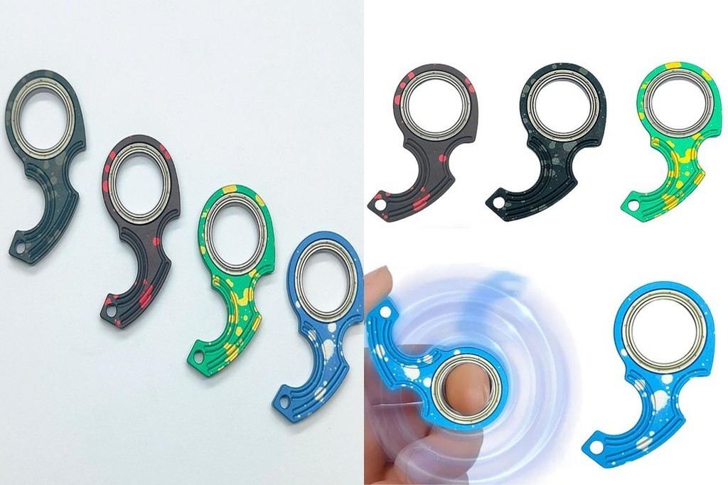Fidget Spinner Keychain Small Fidget Spinner Premium Metal Spinner ...
