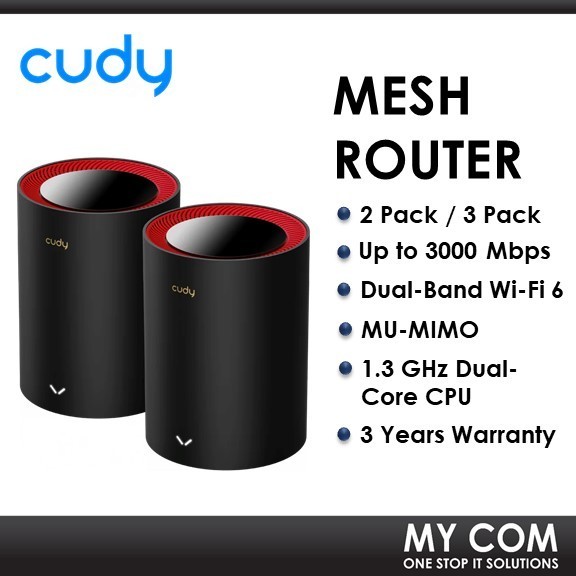 Cudy M3000 AX3000 Dual-Band 2.5 Gbps Whole Home Wi-Fi 6 Mesh System ...