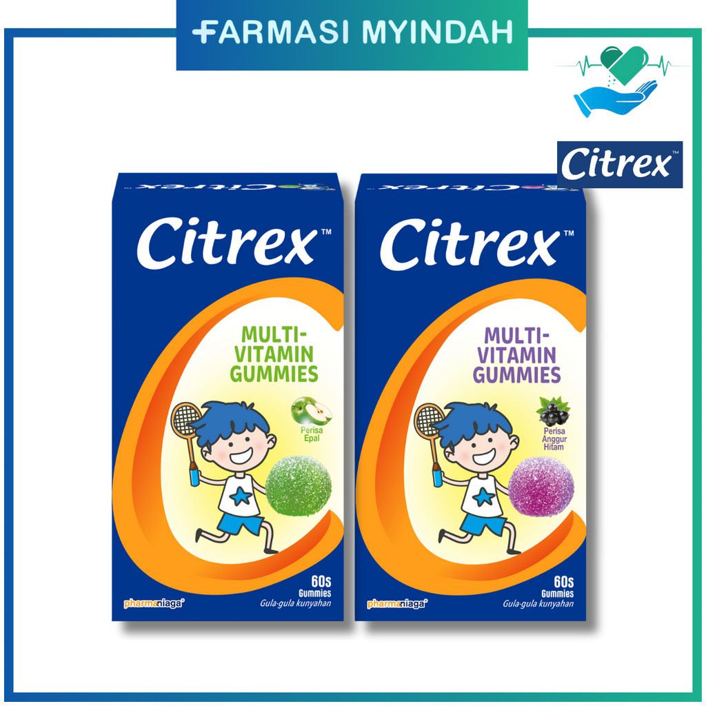 Citrex Multi-vitamin Gummies Apple/ Blackcurrant Flavour 60's | Shopee ...